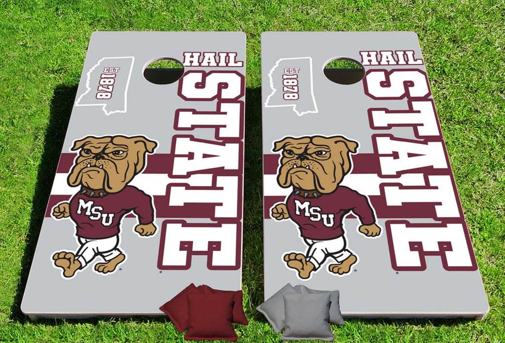 Mississippi State Bulldogs Hail State Bully Pro Cornhole Bean Bag Toss ...