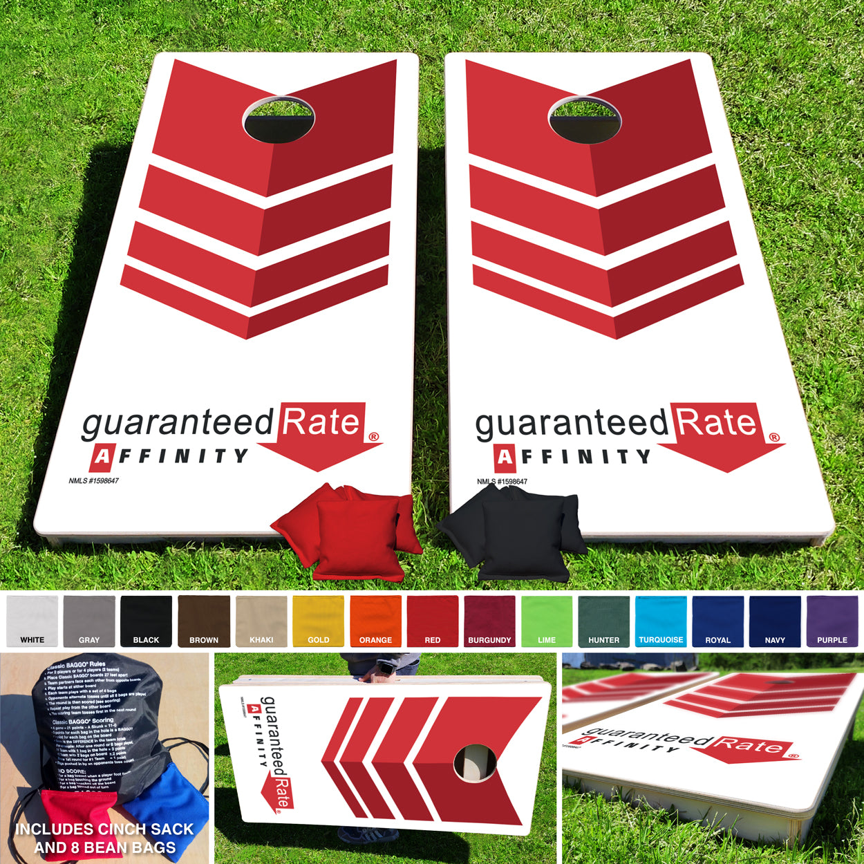 Premium Pro Style Tournament Grade Regulation Custom Cornhole Game ...
